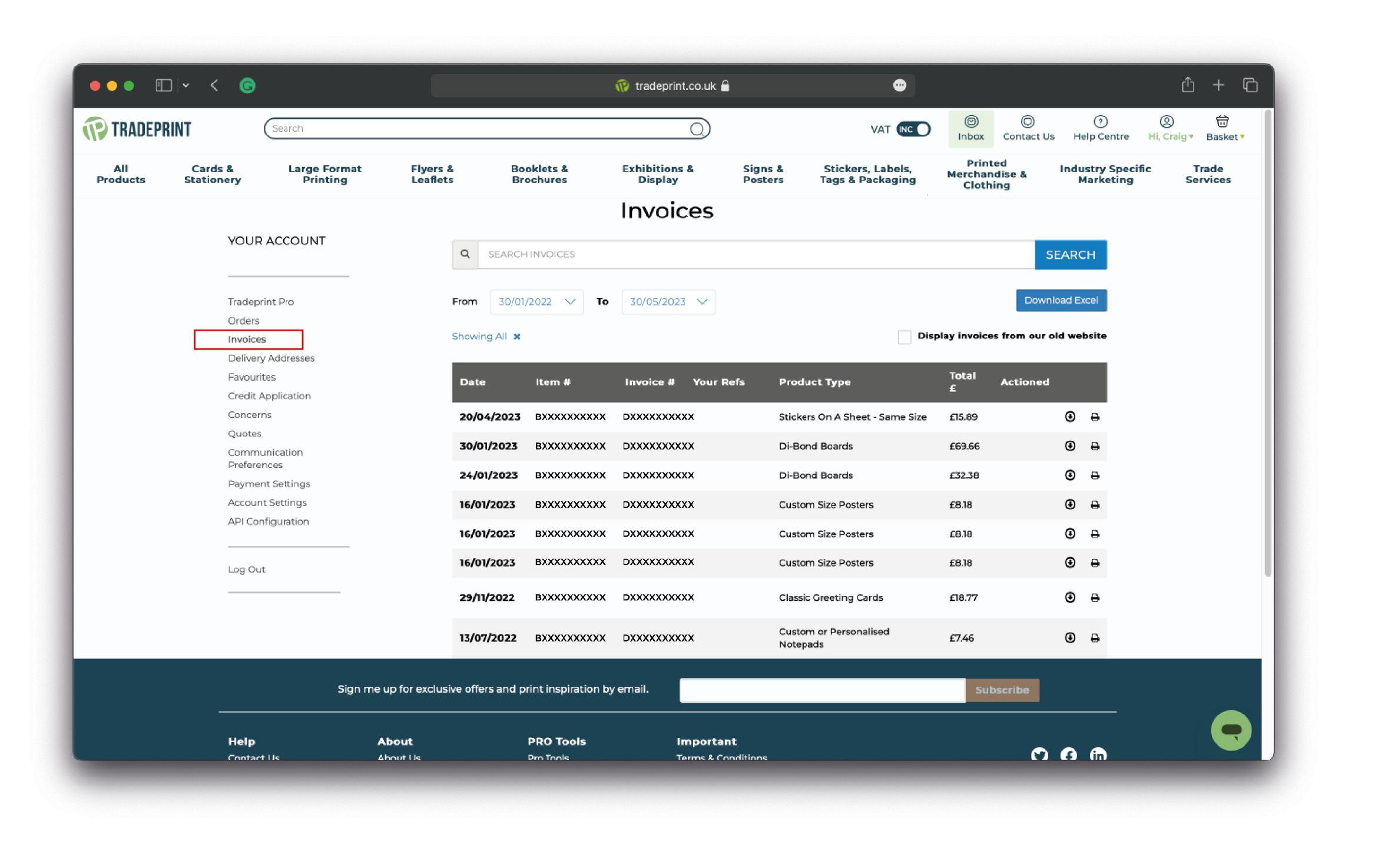 Where can I view and download my invoices?